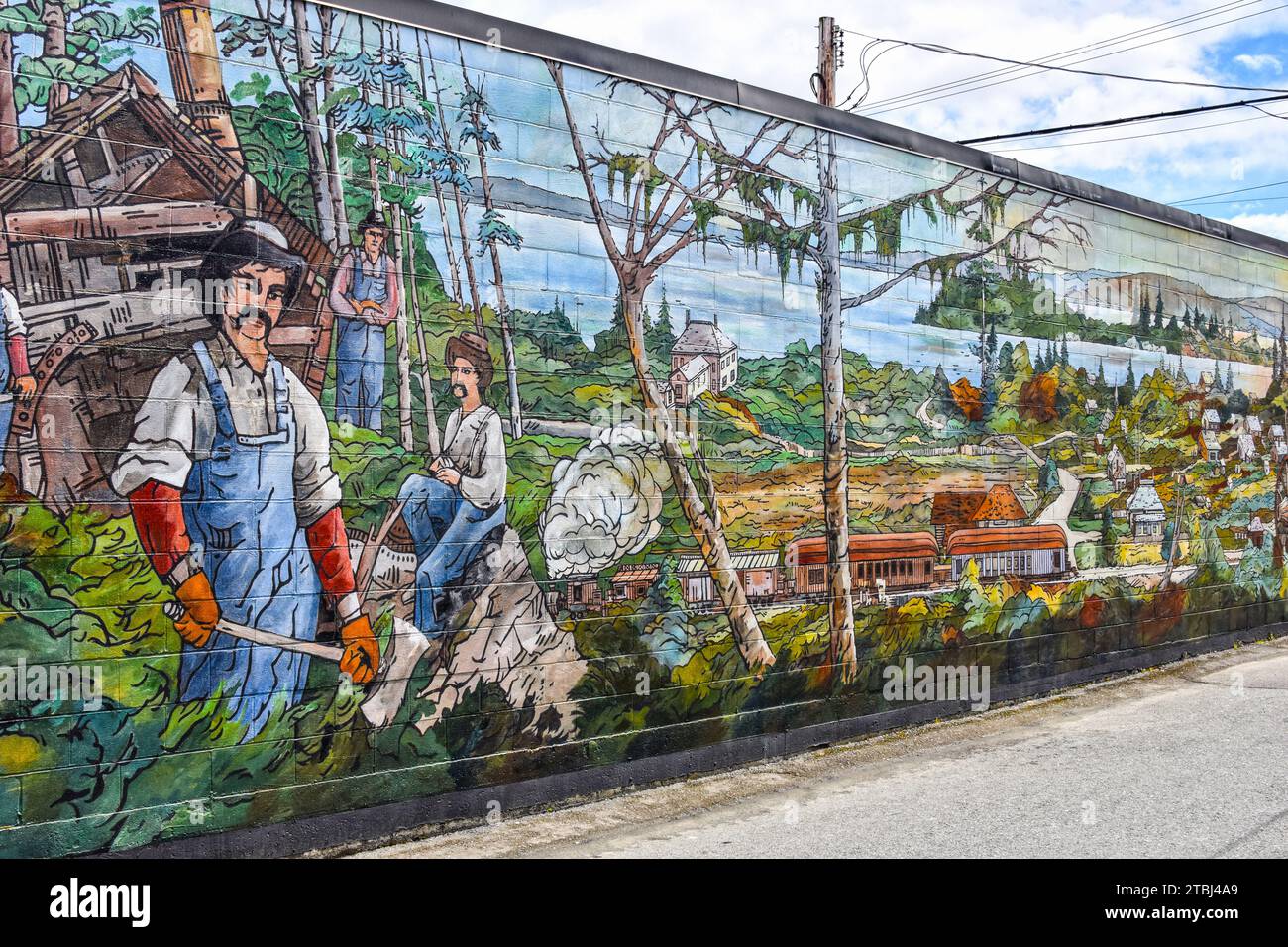 Chemainus mural hi-res stock photography and images - Alamy