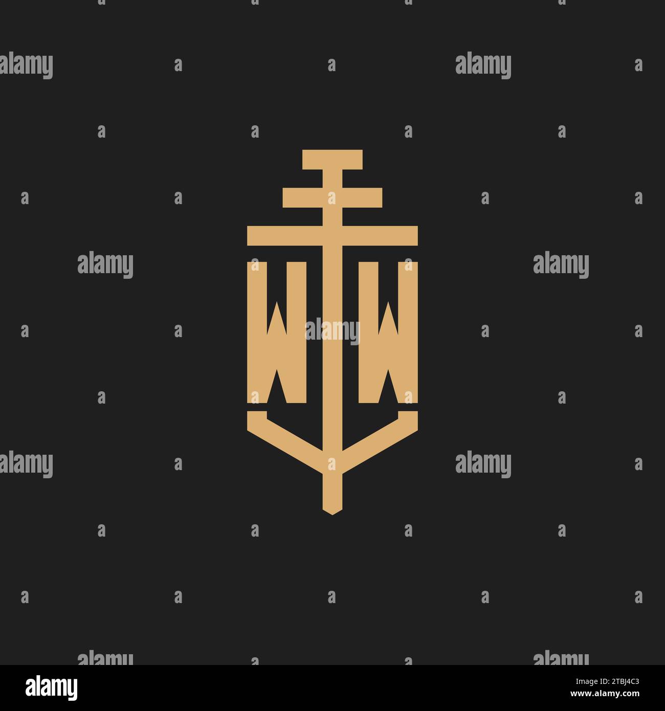 WW initial logo monogram with pillar icon design vector, law firm logo ...