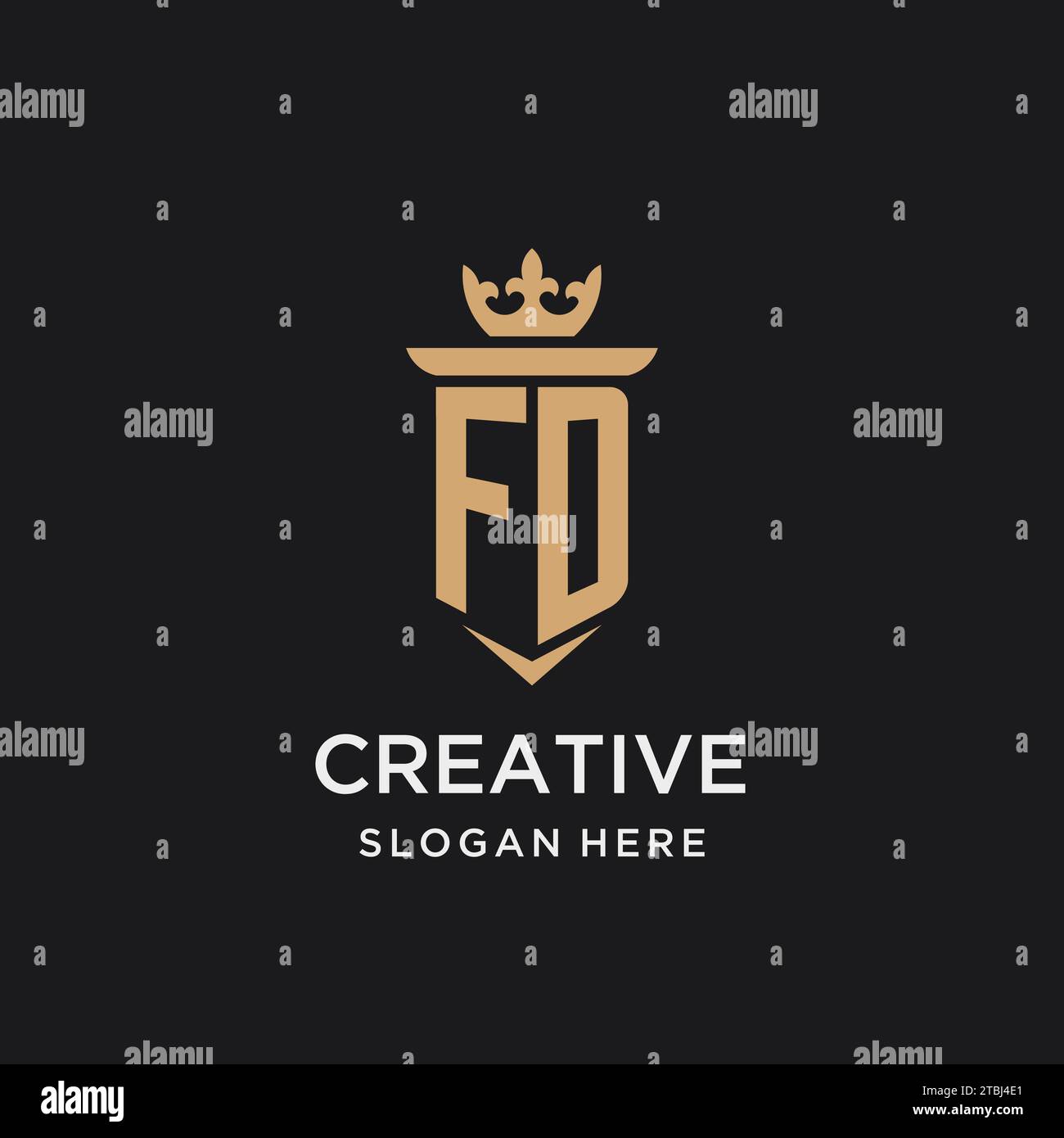 FD monogram with medieval style, luxury and elegant initial logo design ideas Stock Vector Image ...