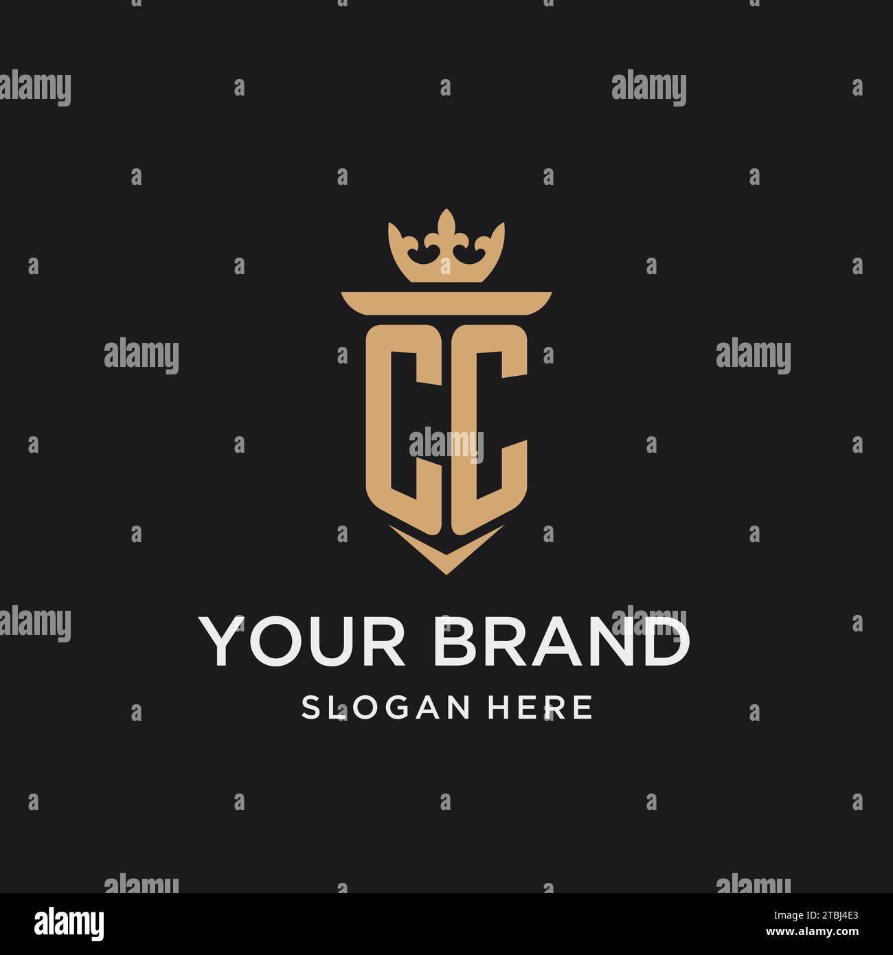 CC monogram with medieval style, luxury and elegant initial logo design ideas Stock Vector Image ...