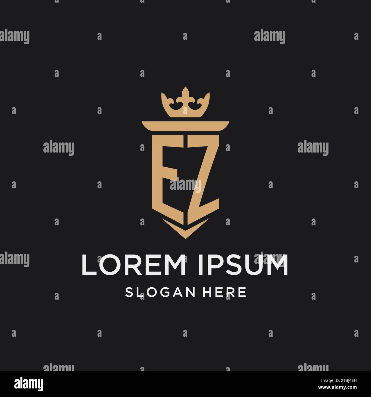 EZ monogram with medieval style, luxury and elegant initial logo design ideas Stock Vector Image ...