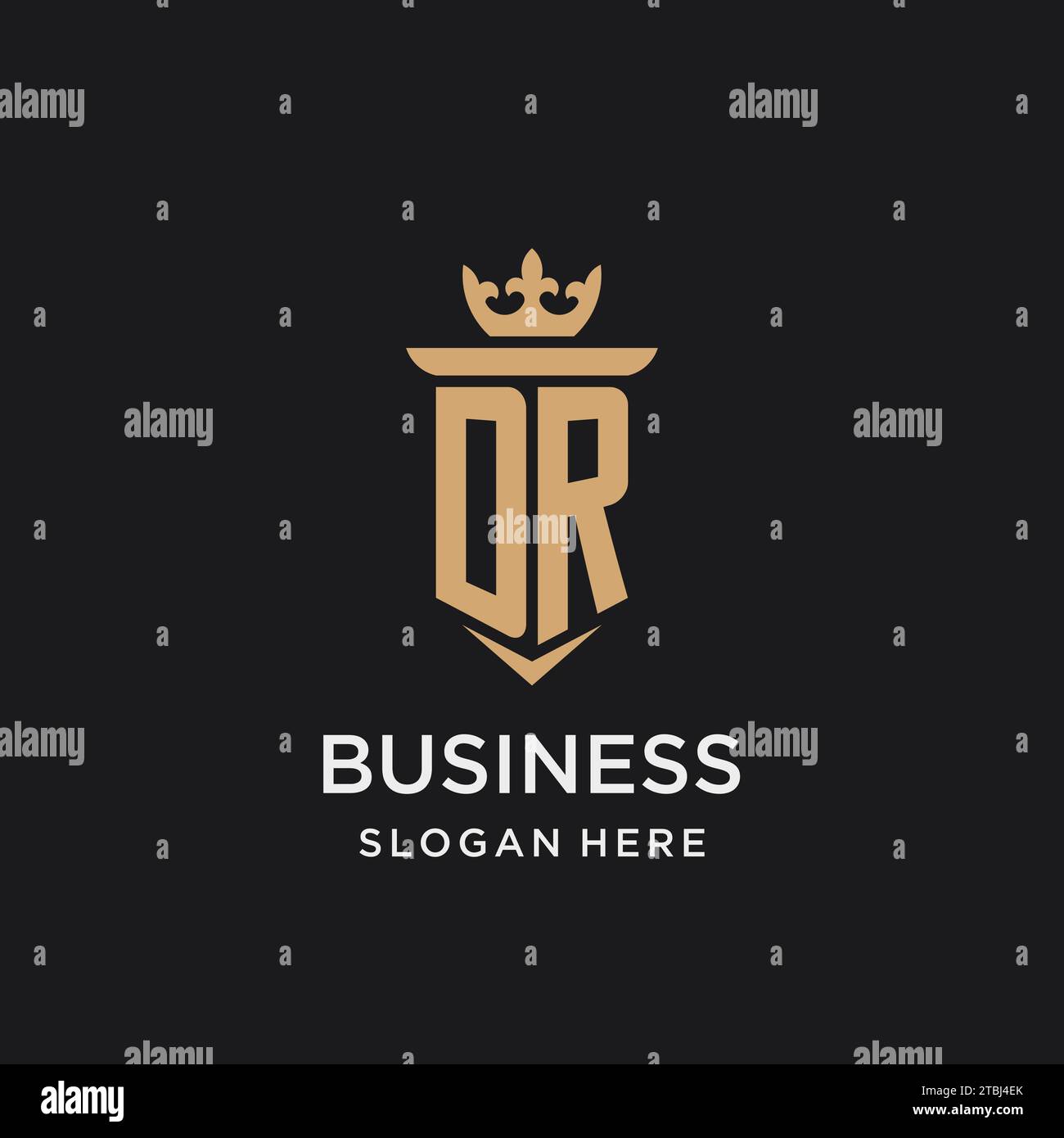 DR monogram with medieval style, luxury and elegant initial logo design ...