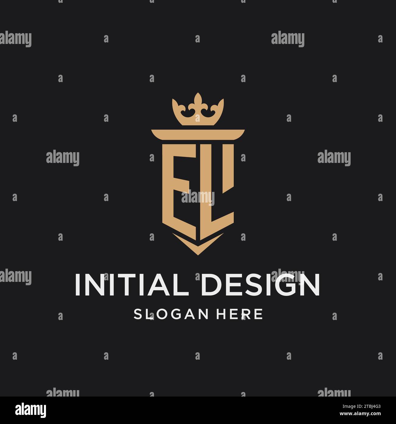 EL monogram with medieval style, luxury and elegant initial logo design ideas Stock Vector Image ...
