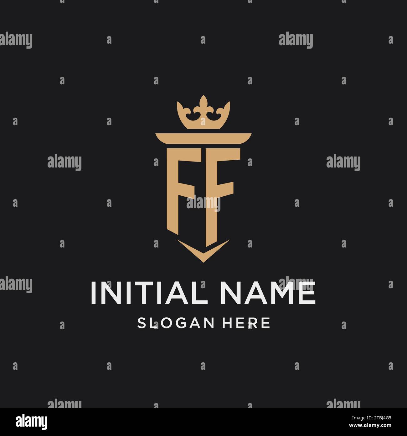 FF monogram with medieval style, luxury and elegant initial logo design ideas Stock Vector Image ...