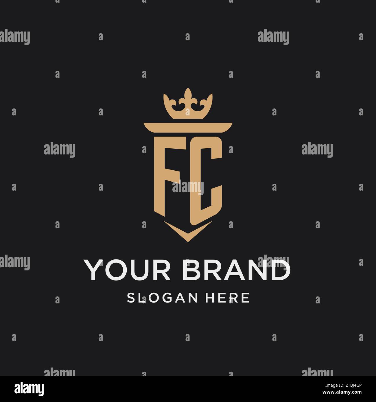 FC monogram with medieval style, luxury and elegant initial logo design ideas Stock Vector Image ...