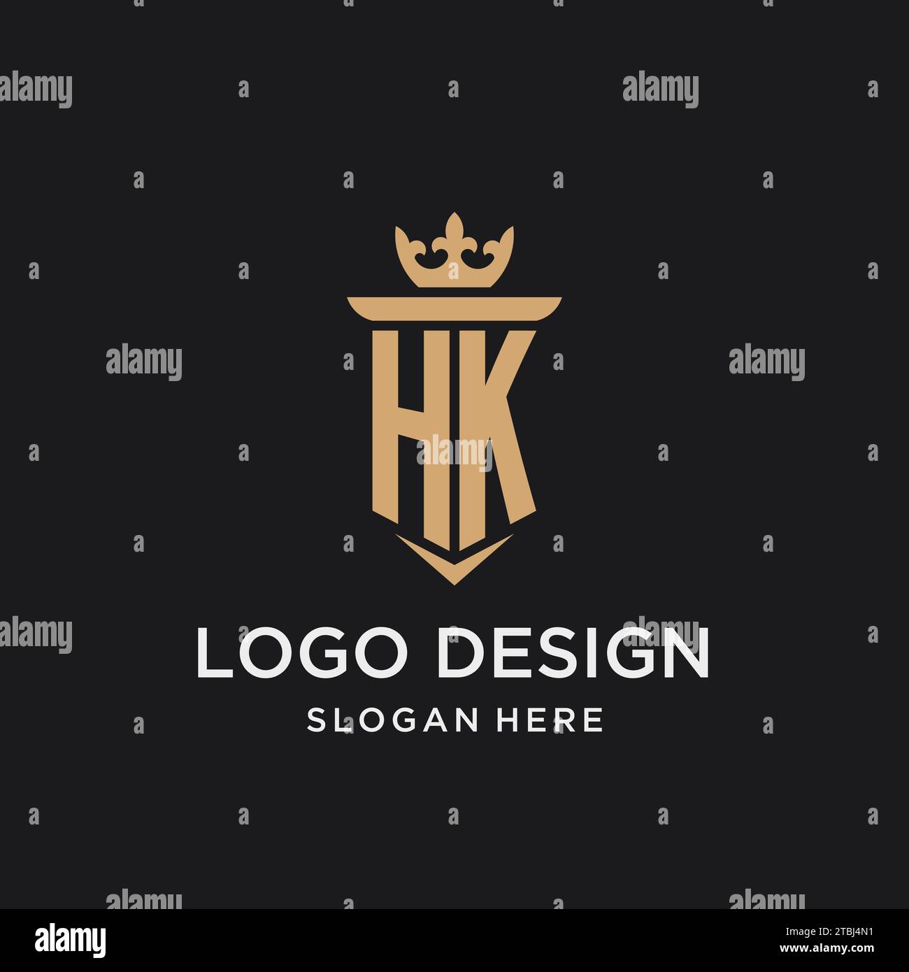 HK monogram with medieval style, luxury and elegant initial logo design ideas Stock Vector Image ...