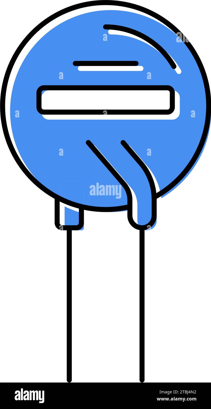 varistor electronic component color icon vector illustration Stock ...