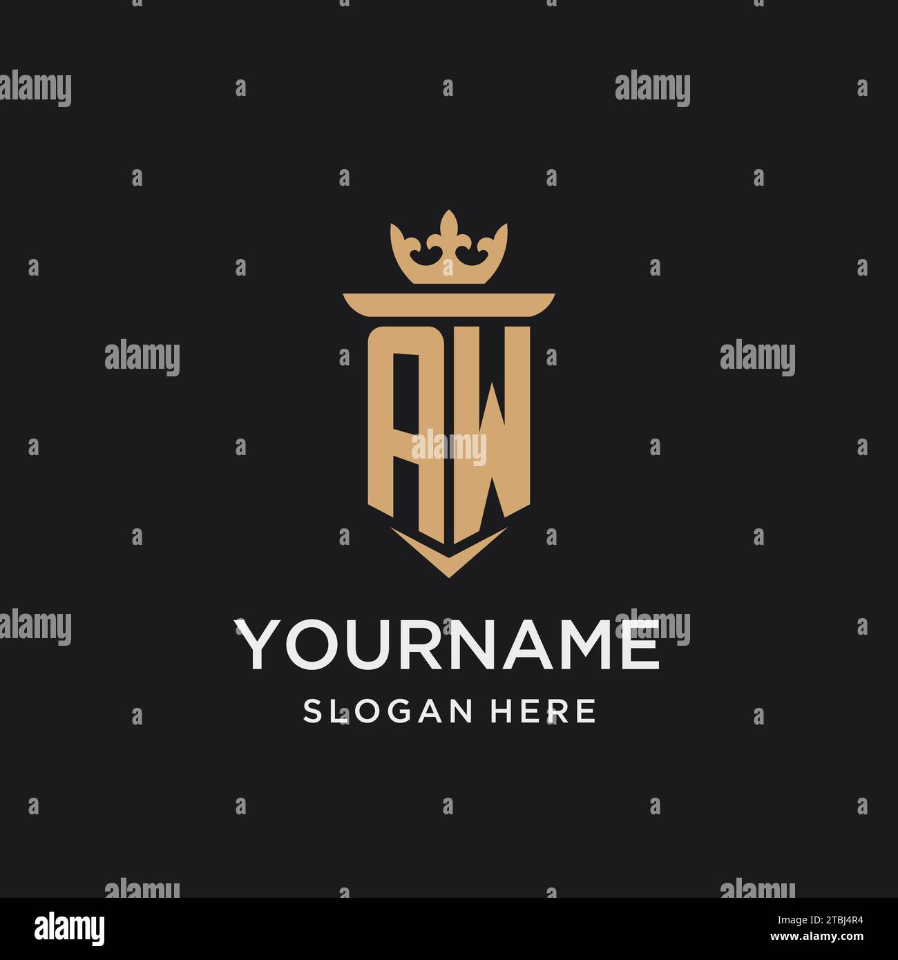 AW monogram with medieval style, luxury and elegant initial logo design ideas Stock Vector Image ...