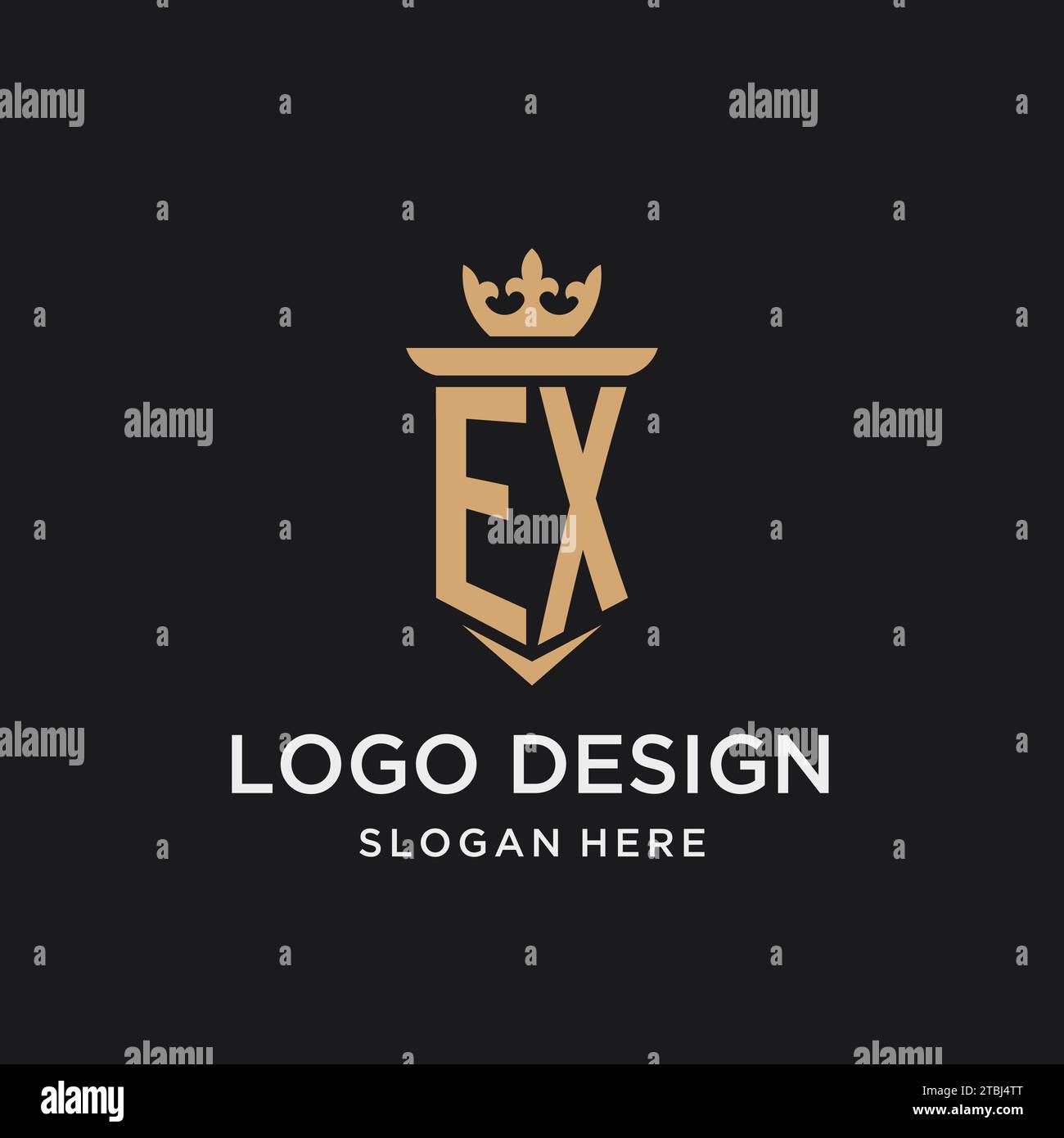 EX monogram with medieval style, luxury and elegant initial logo design ideas Stock Vector Image ...