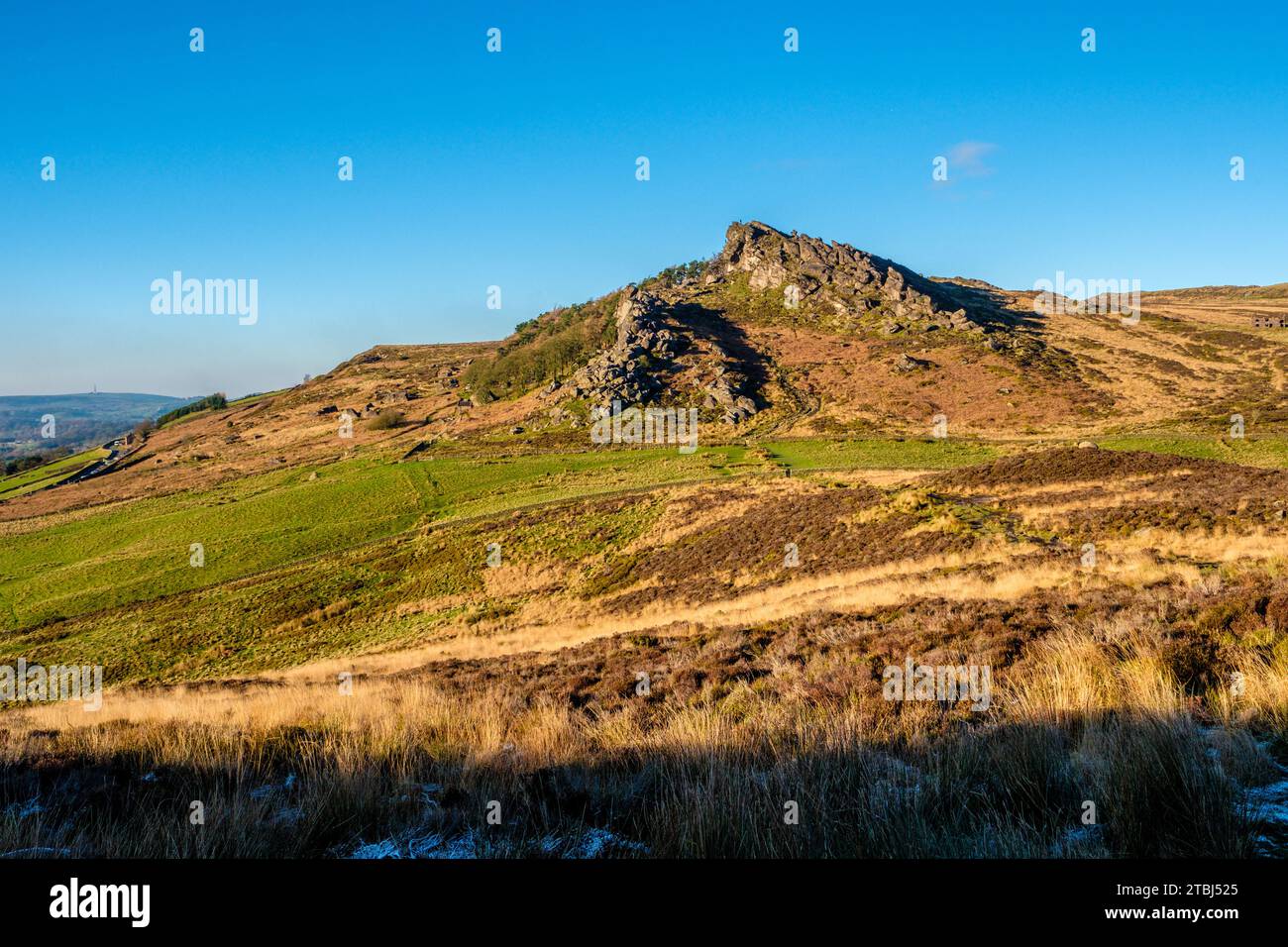 The Roaches, a grit stone outcrop, in the Staffordshire Moorlands area ...