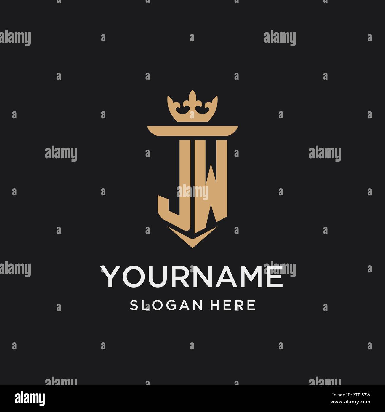 JW monogram with medieval style, luxury and elegant initial logo design ...
