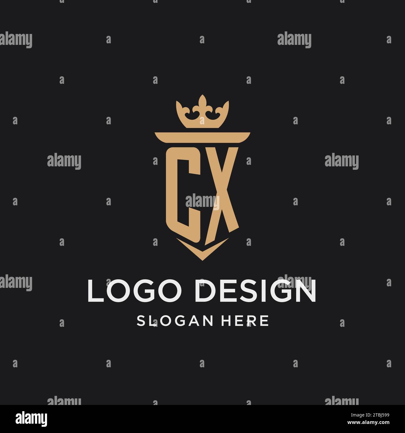 CX monogram with medieval style, luxury and elegant initial logo design ideas Stock Vector Image ...