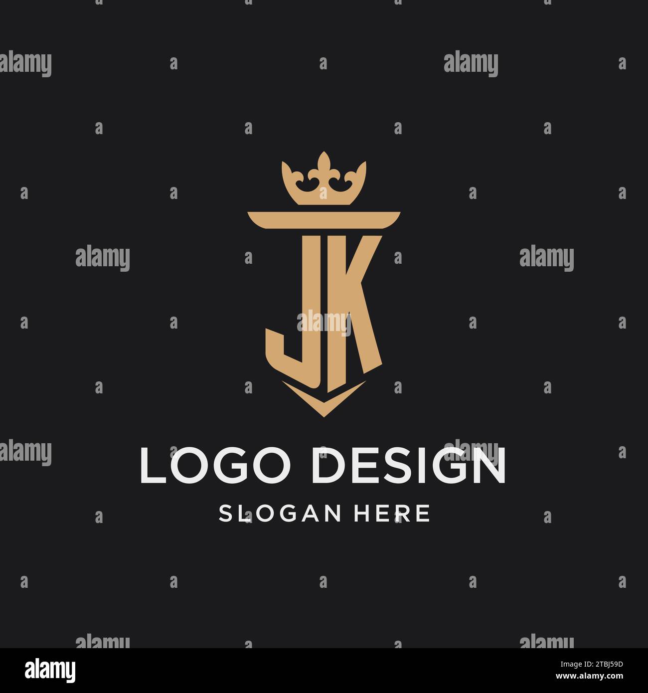 JK monogram with medieval style, luxury and elegant initial logo design ideas Stock Vector Image ...