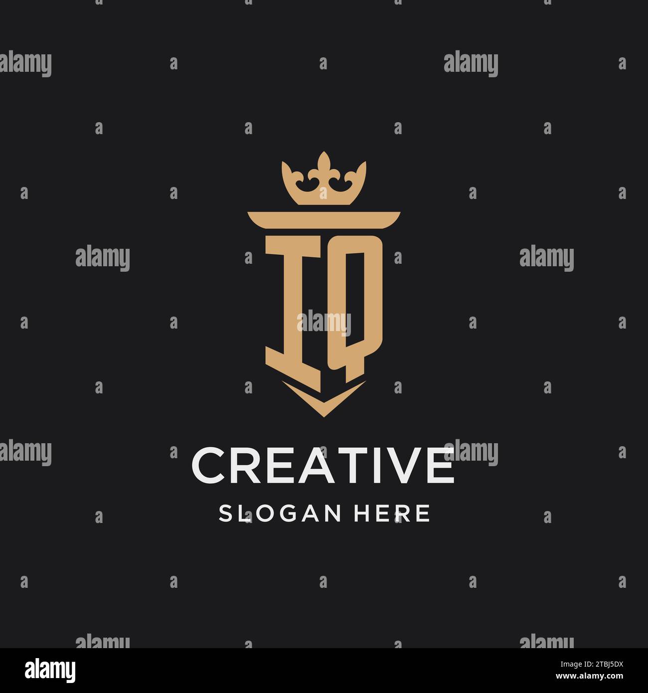 IQ monogram with medieval style, luxury and elegant initial logo design ideas Stock Vector Image ...