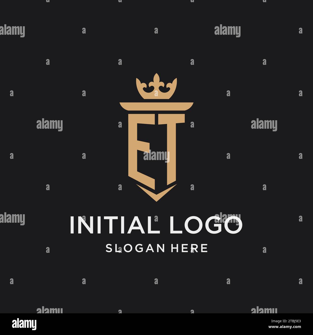 ET monogram with medieval style, luxury and elegant initial logo design ideas Stock Vector Image ...