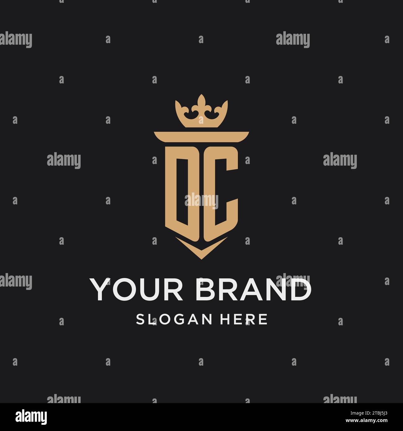 DC monogram with medieval style, luxury and elegant initial logo design ideas Stock Vector Image ...