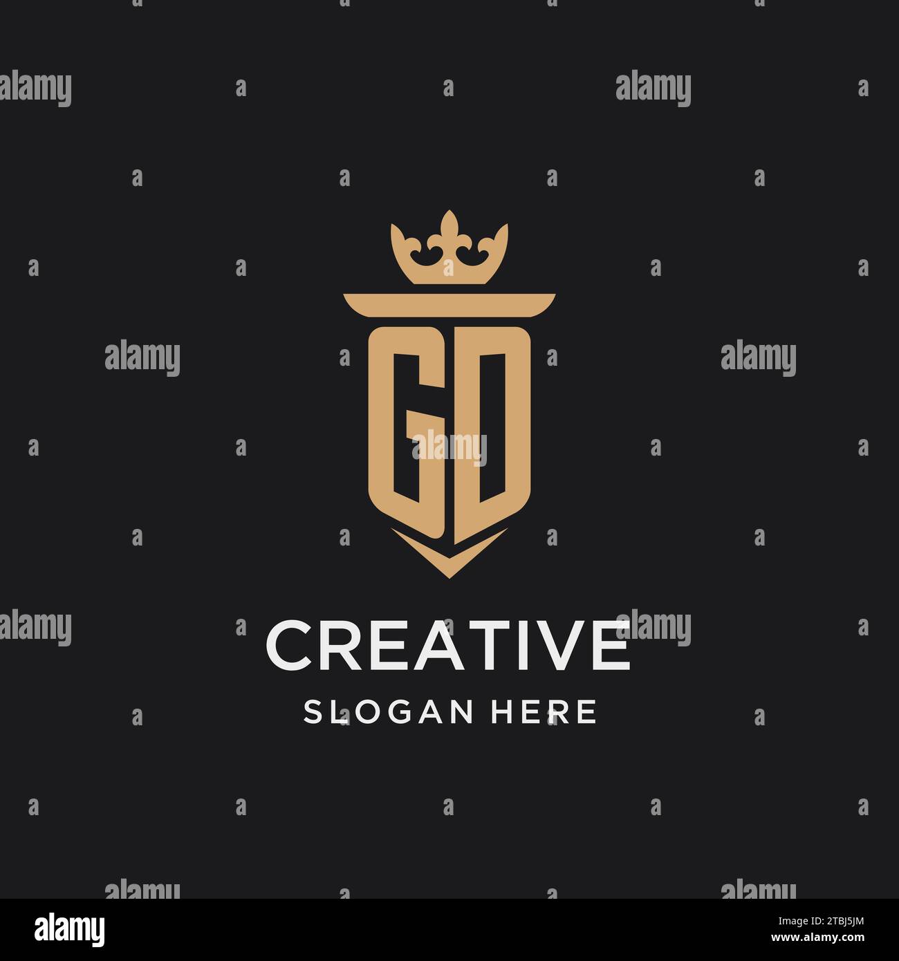 GD monogram with medieval style, luxury and elegant initial logo design ...