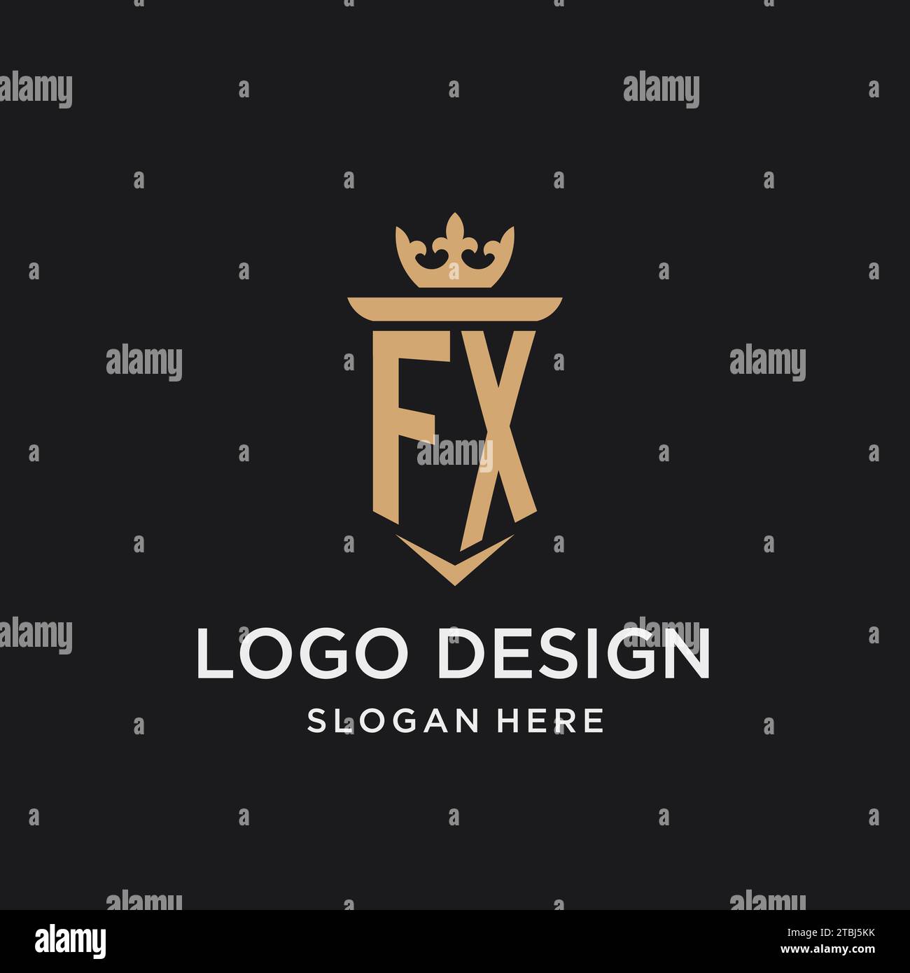FX monogram with medieval style, luxury and elegant initial logo design ideas Stock Vector Image ...