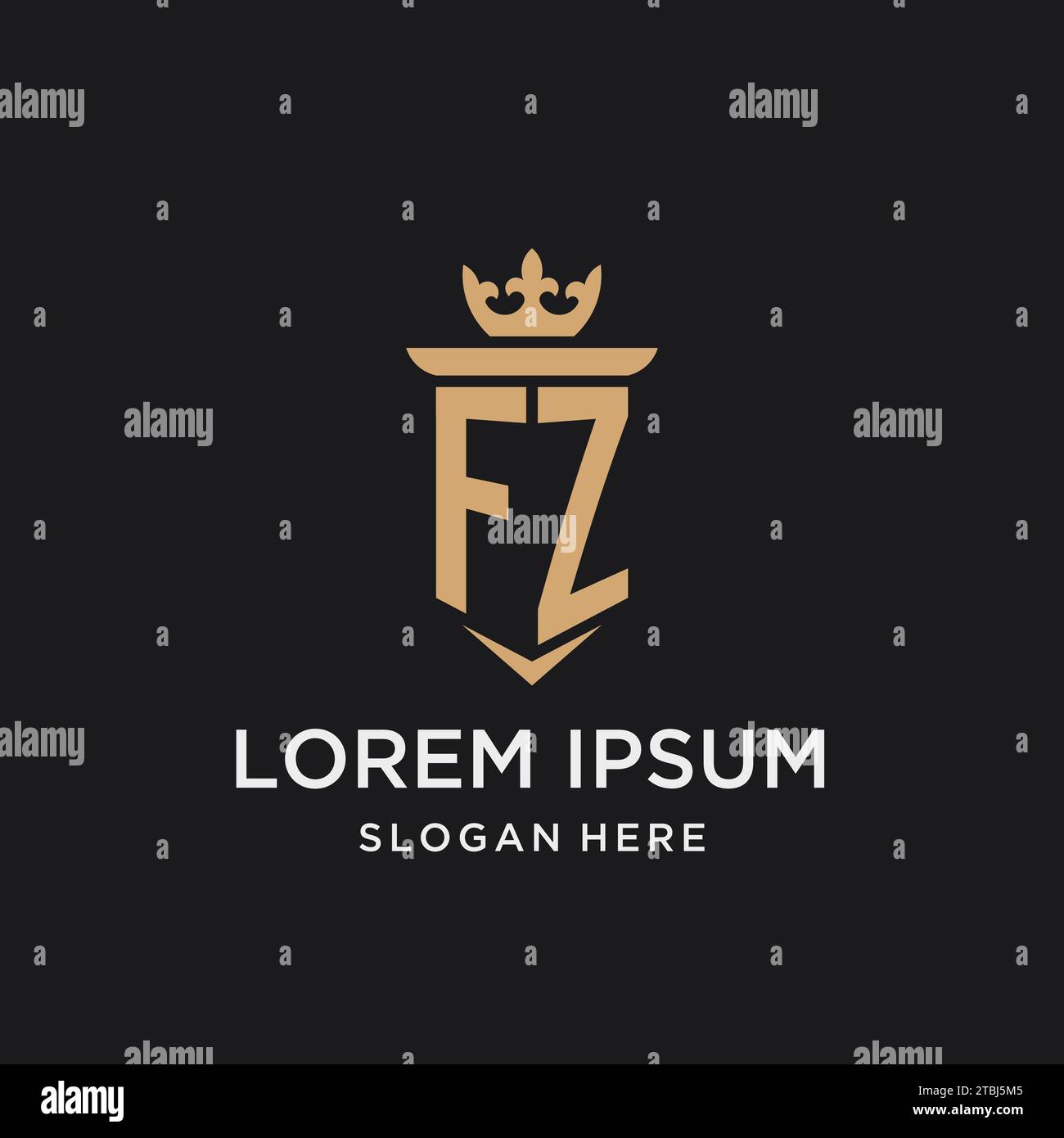 FZ monogram with medieval style, luxury and elegant initial logo design ideas Stock Vector Image ...