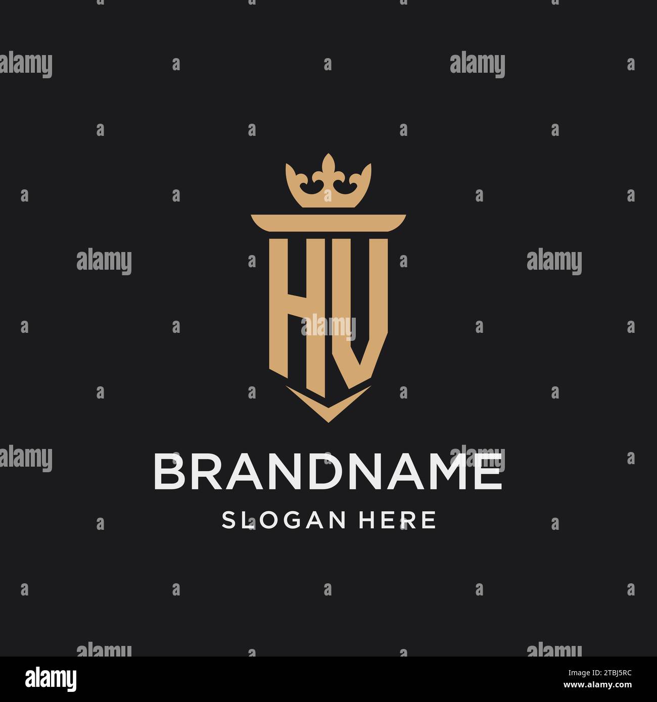 HV monogram with medieval style, luxury and elegant initial logo design ideas Stock Vector Image ...