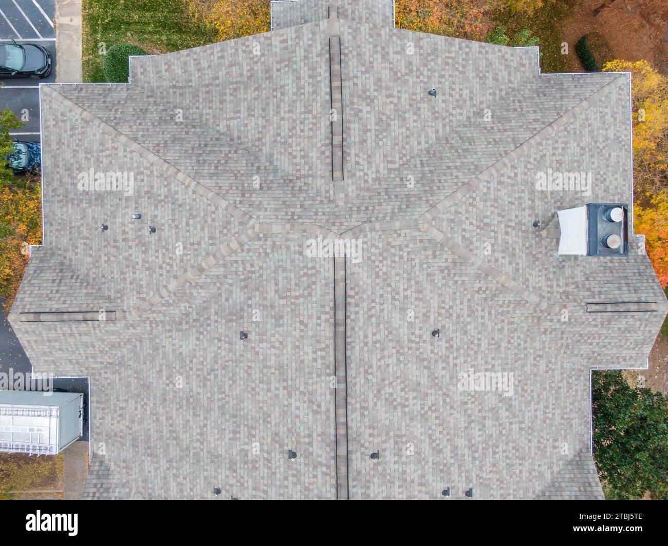 Drone photos of an apartment complex showing beautiful fall colors ...