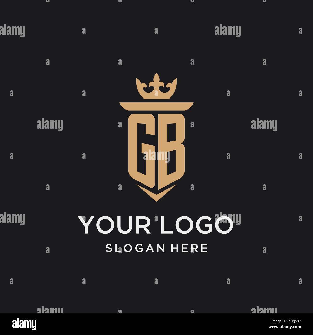 GB monogram with medieval style, luxury and elegant initial logo design ideas Stock Vector Image ...