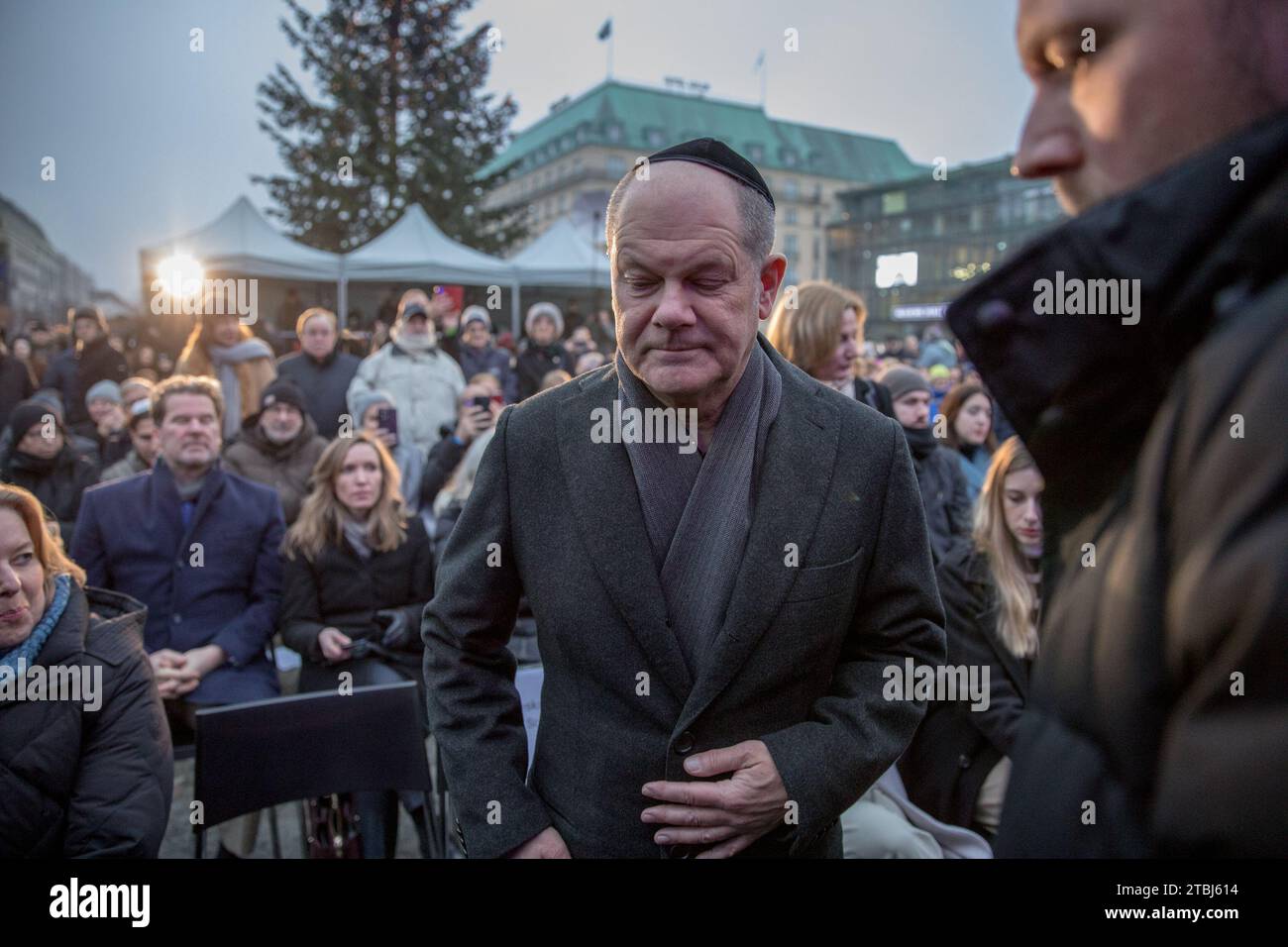 On December 7, 2023, at the Brandenburg Gate, German Chancellor Olaf ...