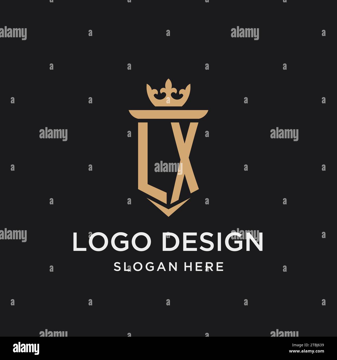 LX monogram with medieval style, luxury and elegant initial logo design ideas Stock Vector Image ...