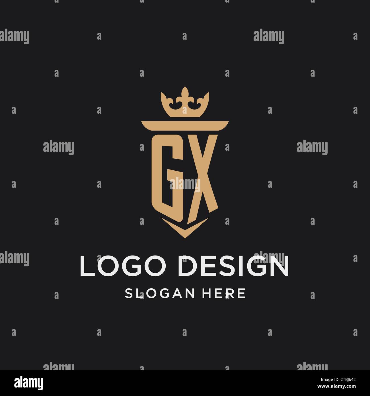 GX monogram with medieval style, luxury and elegant initial logo design ideas Stock Vector Image ...