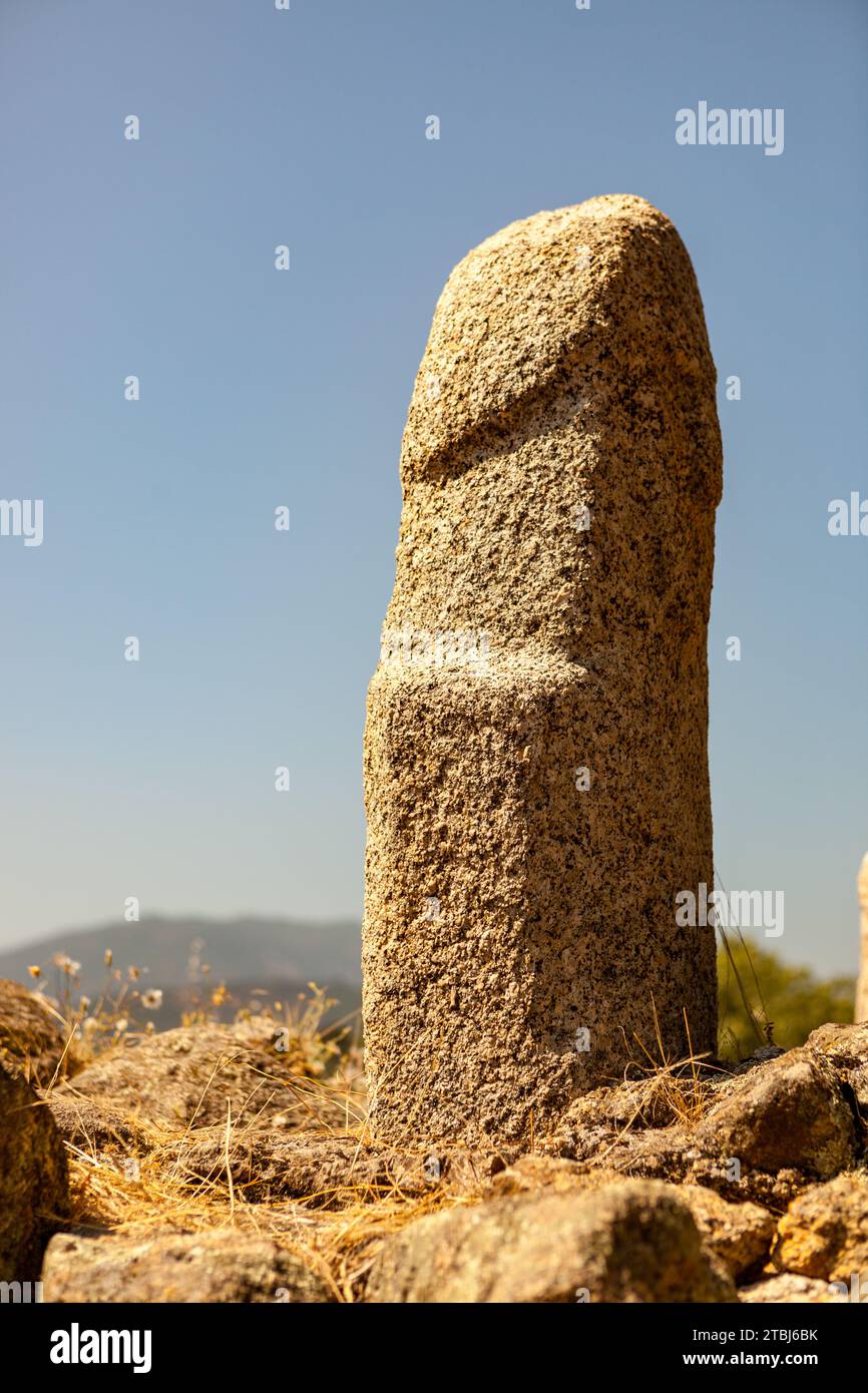 Statue-menhir, phallic symbol, Prehistoric Site of Filitosa ...