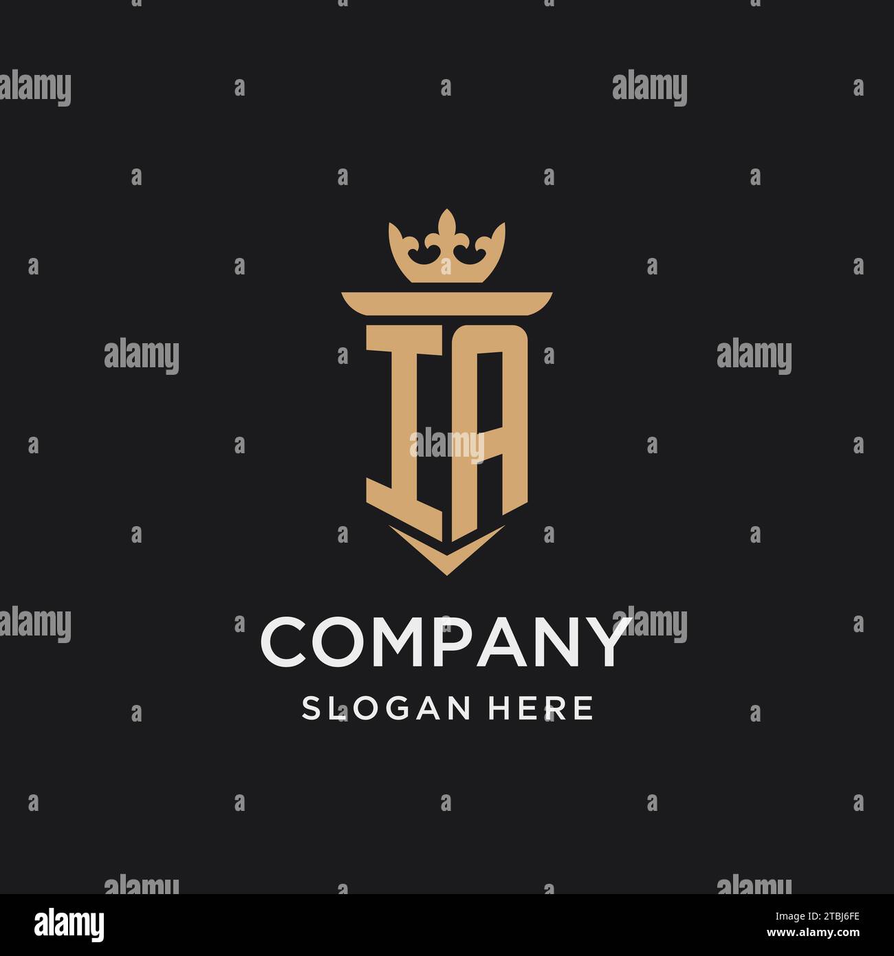 IA monogram with medieval style, luxury and elegant initial logo design ideas Stock Vector Image ...