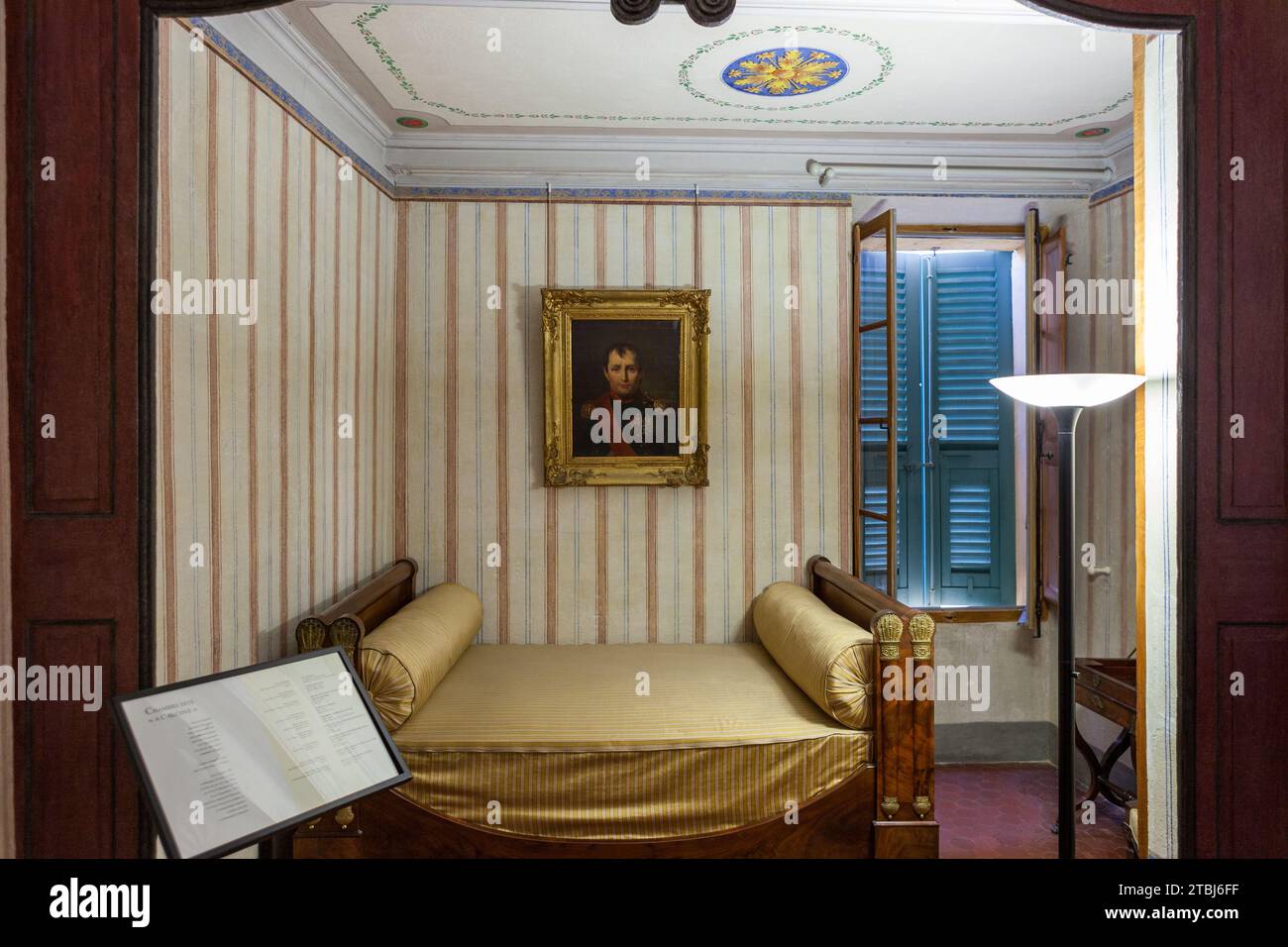 Napoleon's bedroom at the Musée National De La Maison Bonaparte. Museum ...