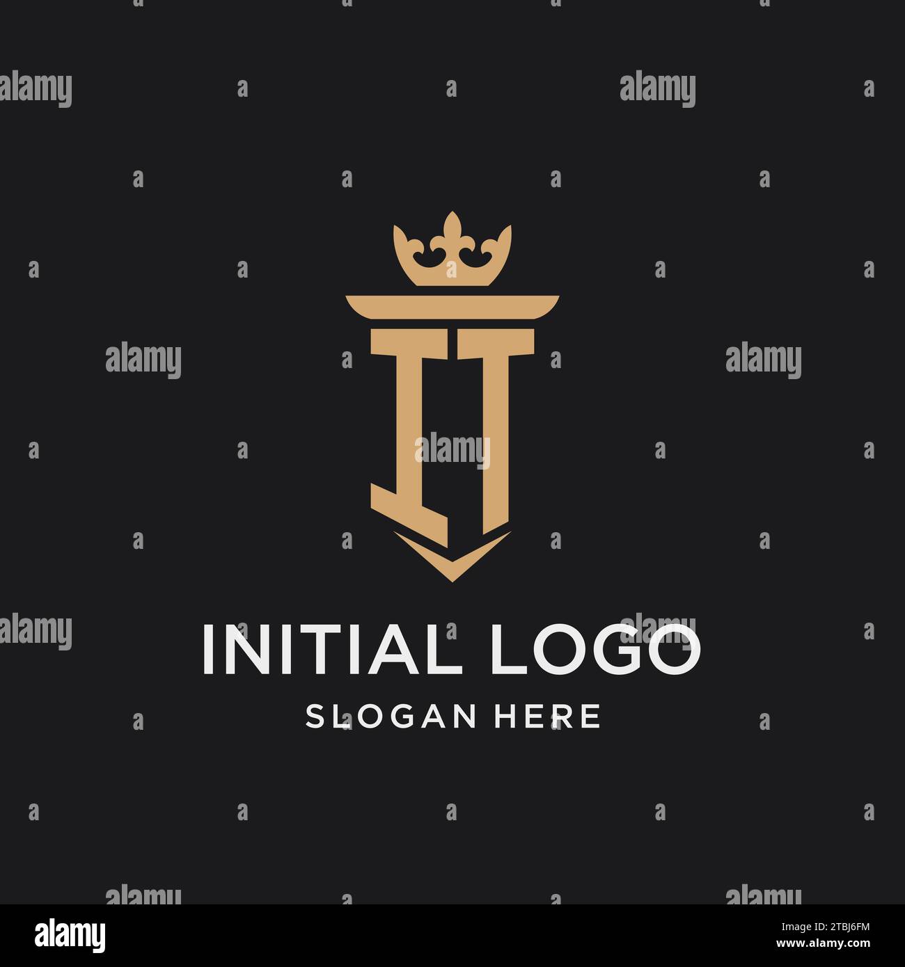 IT monogram with medieval style, luxury and elegant initial logo design ideas Stock Vector Image ...