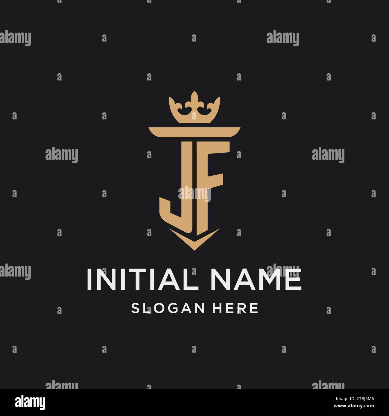 JF monogram with medieval style, luxury and elegant initial logo design ...