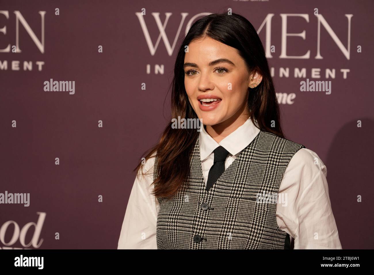 Lucy Hale arrives at The Hollywood Reporter's Women in Entertainment ...