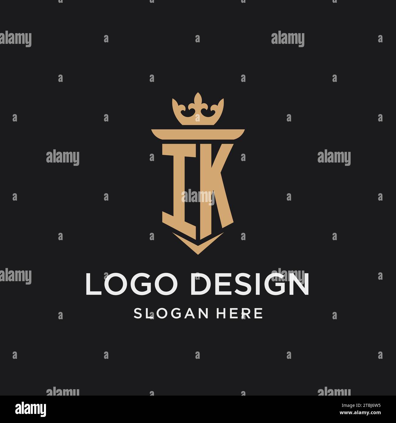 IK monogram with medieval style, luxury and elegant initial logo design ideas Stock Vector Image ...