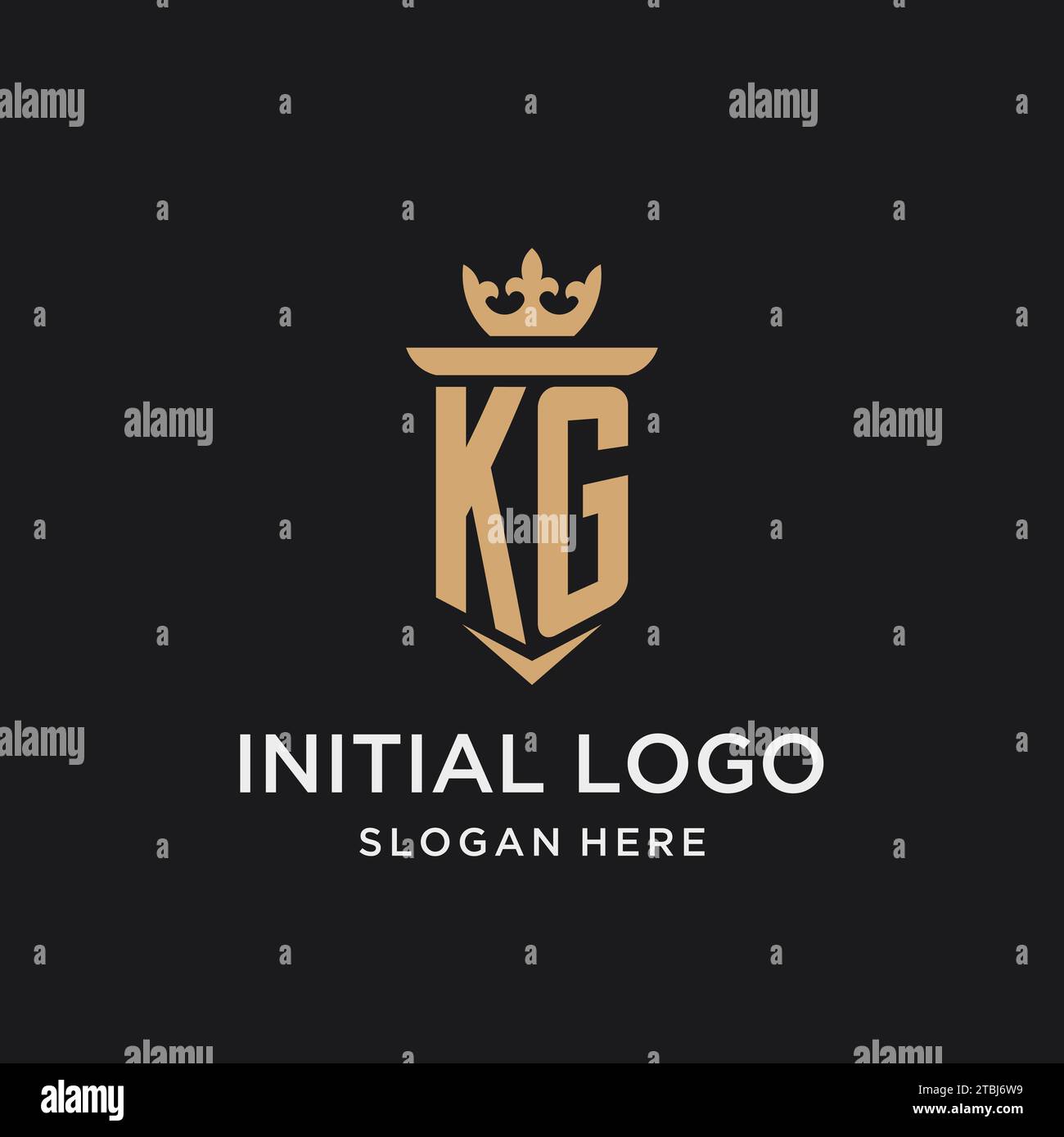 KG monogram with medieval style, luxury and elegant initial logo design ...