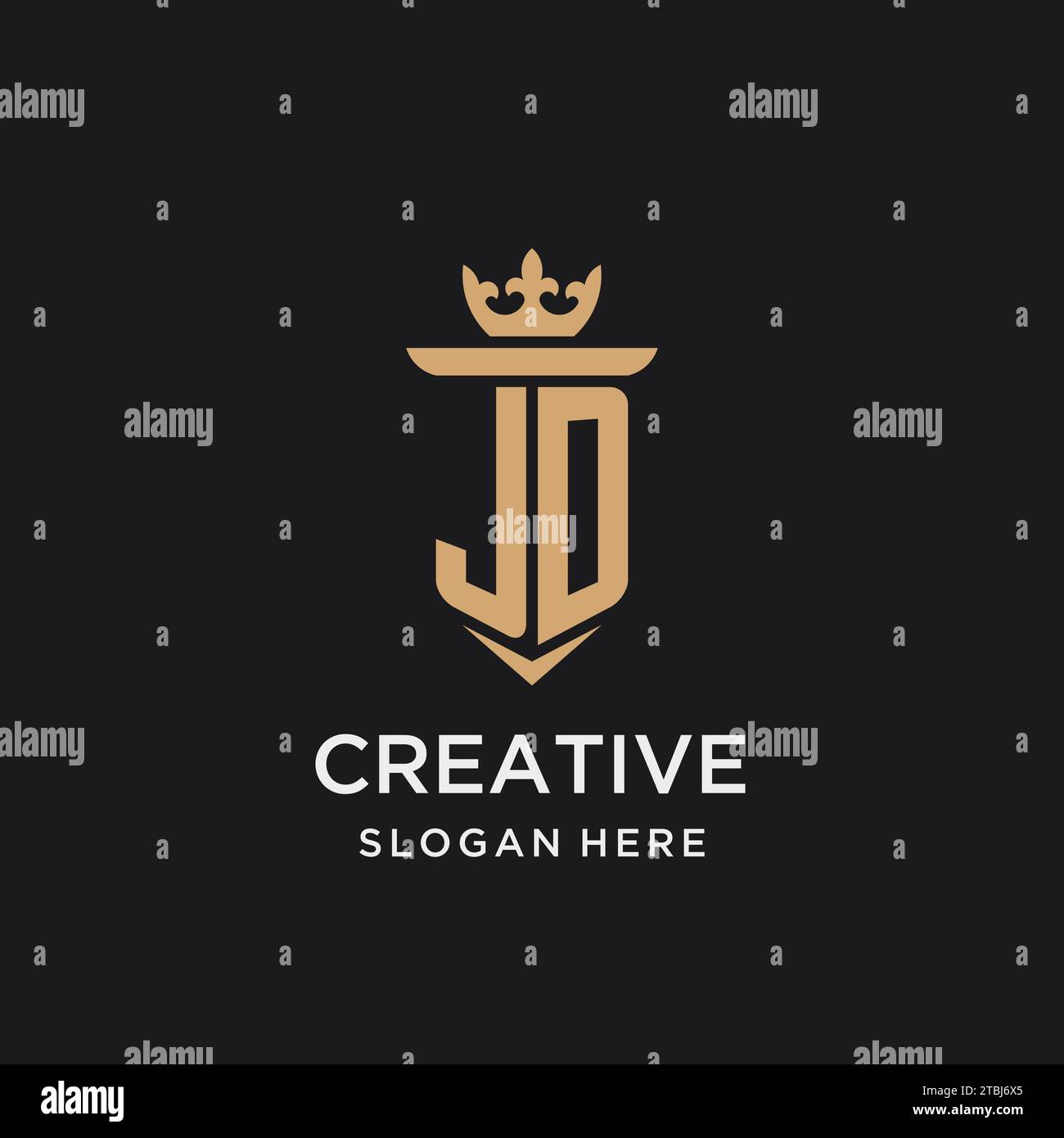 JD monogram with medieval style, luxury and elegant initial logo design ...