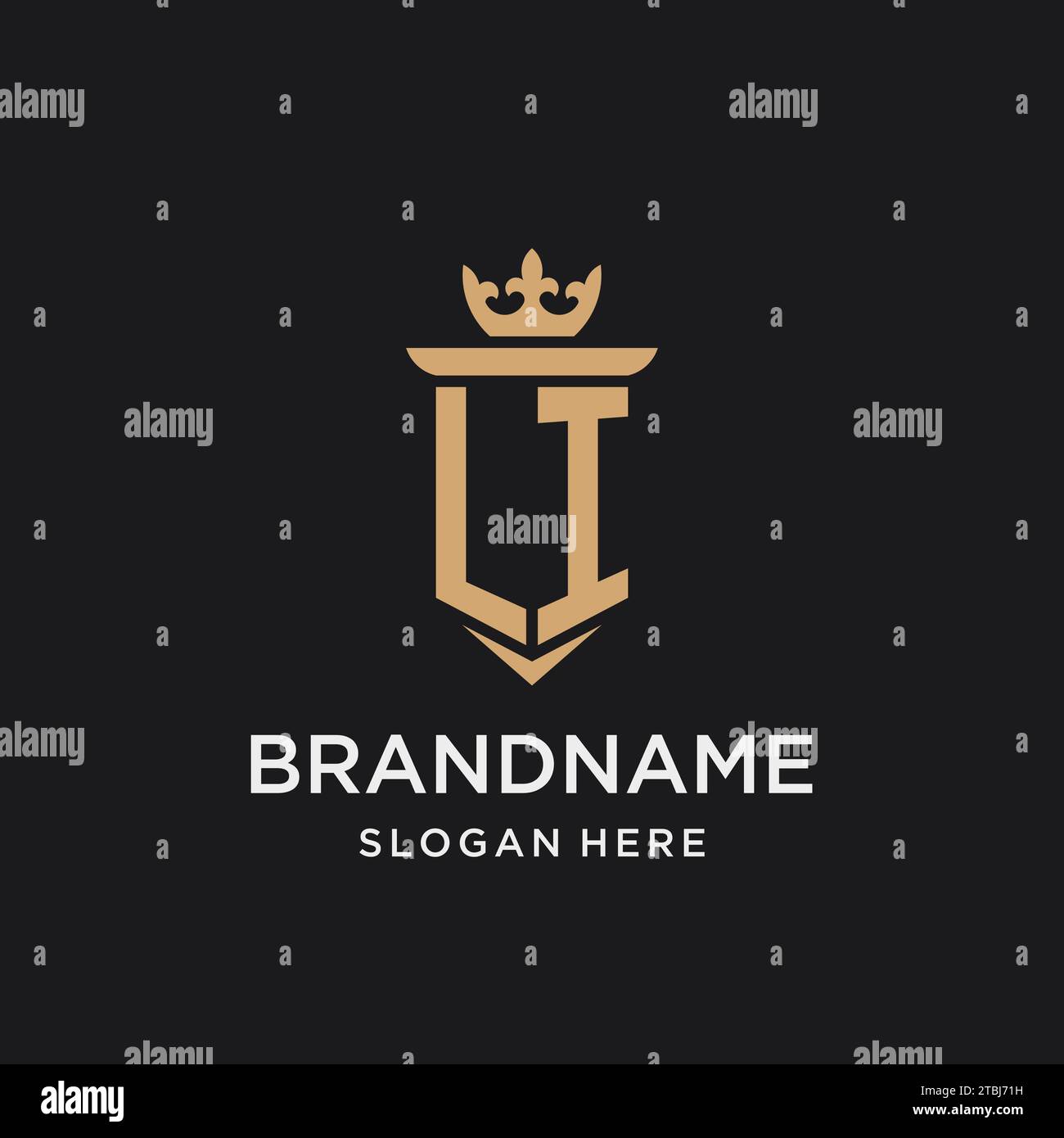 LI monogram with medieval style, luxury and elegant initial logo design ideas Stock Vector Image ...