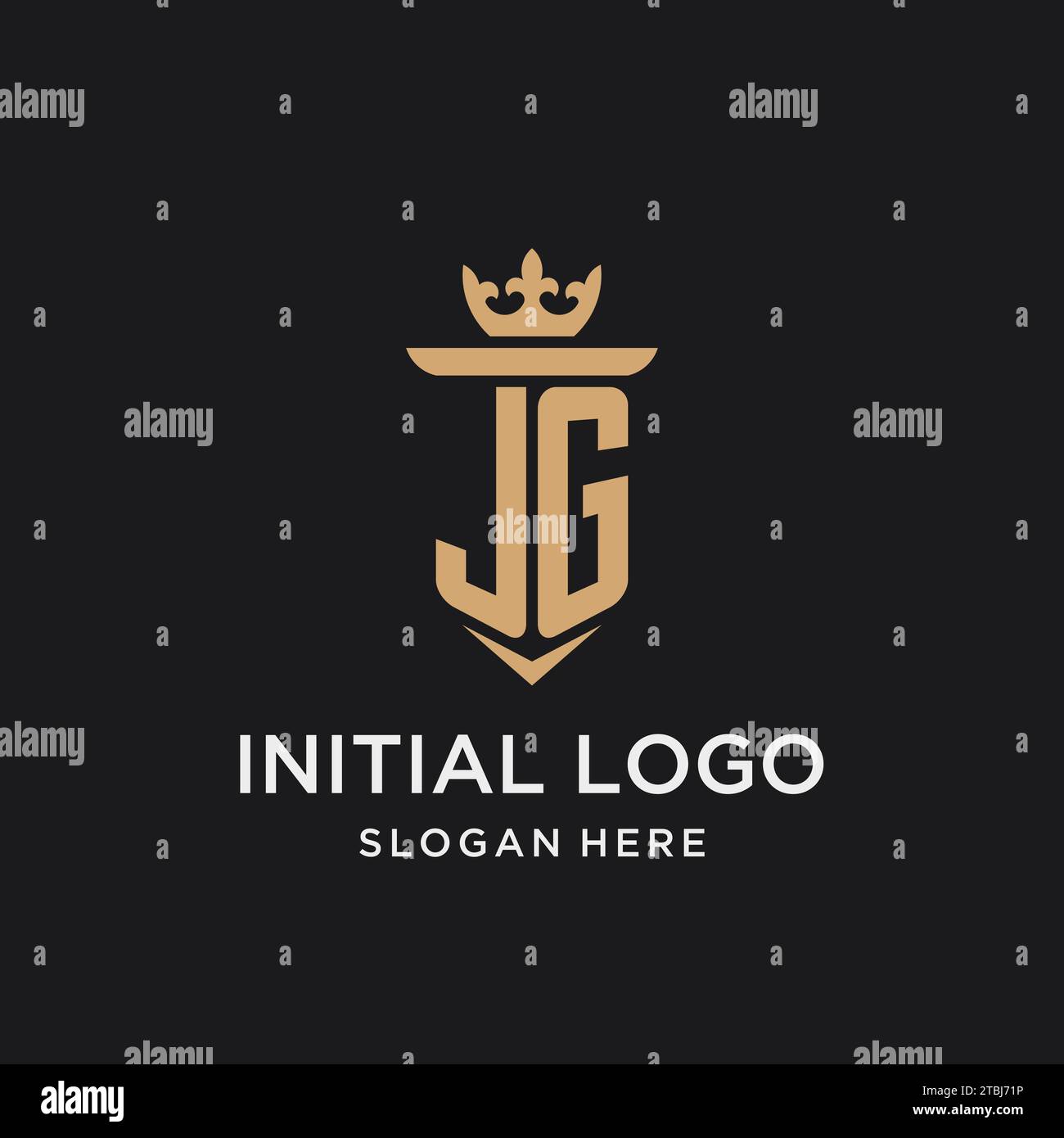 JG monogram with medieval style, luxury and elegant initial logo design ideas Stock Vector Image ...