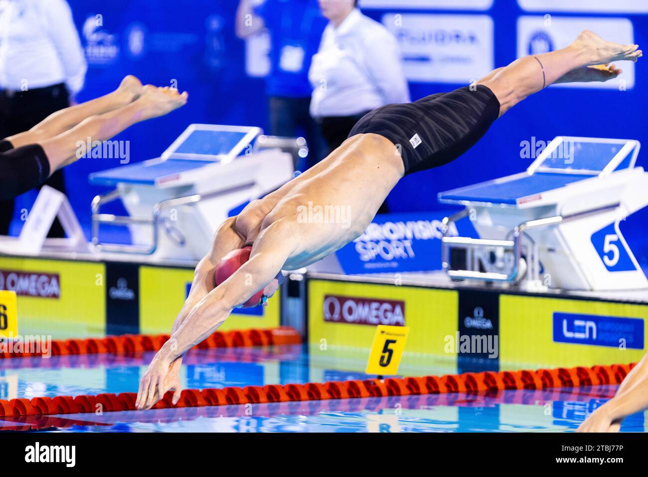 Benjamin Proud of Great Britain diving during Men's 50m Freestyle Final ...
