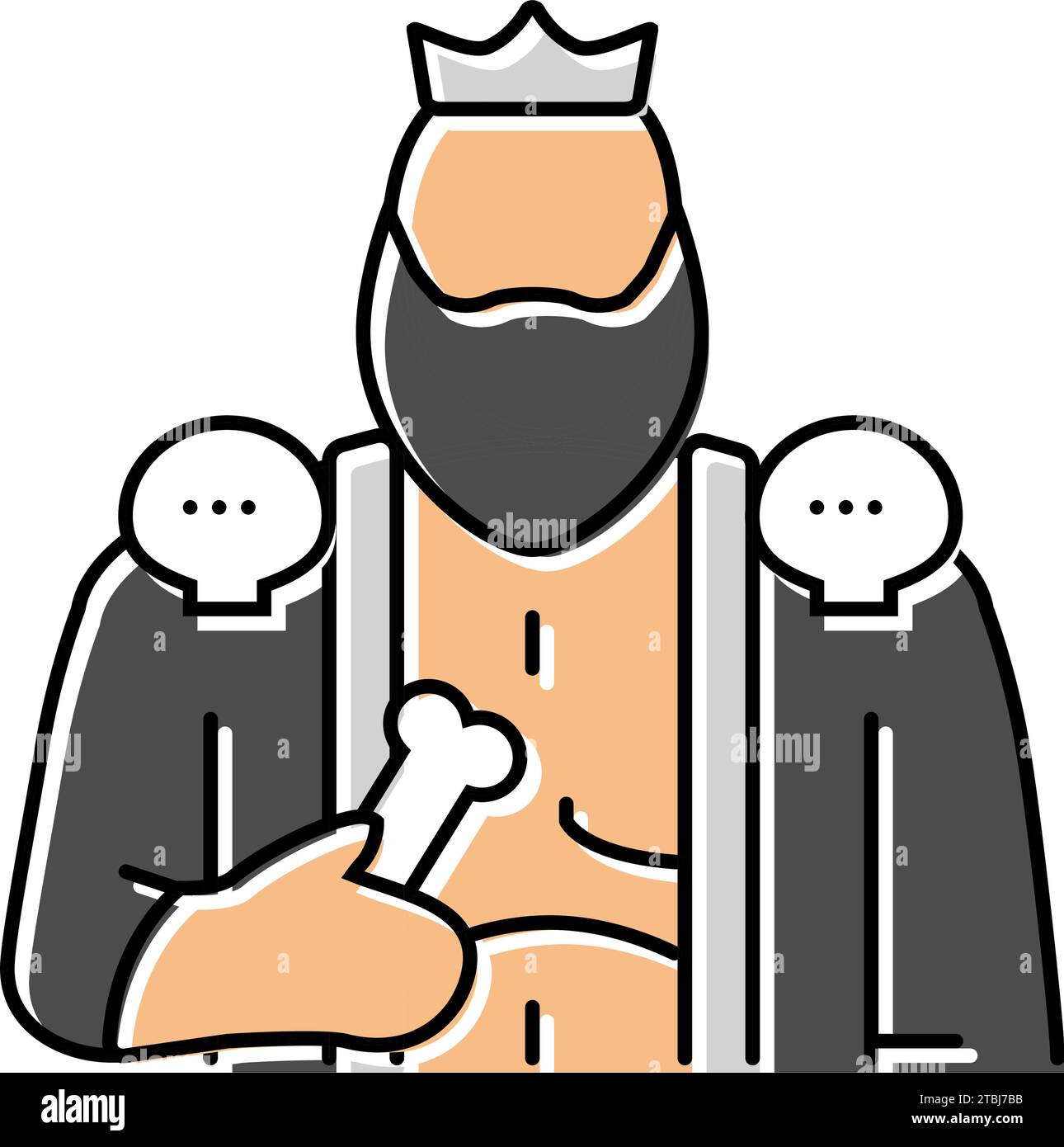 hades greek god mythology color icon vector illustration Stock Vector ...