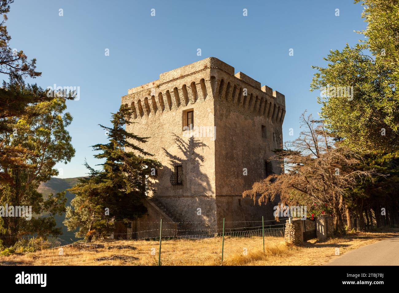 Square Genoese tower named Tour du Cap or Tour Barbara, D53A, 20247 ...