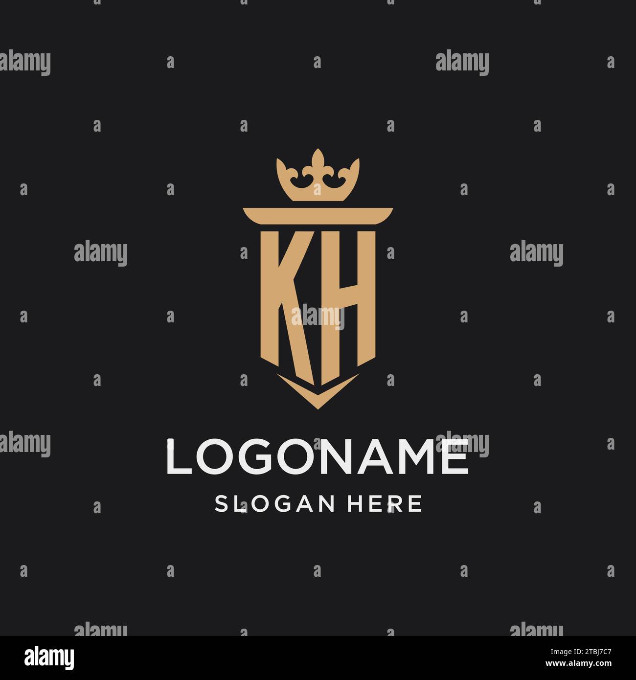 KH monogram with medieval style, luxury and elegant initial logo design ideas Stock Vector Image ...