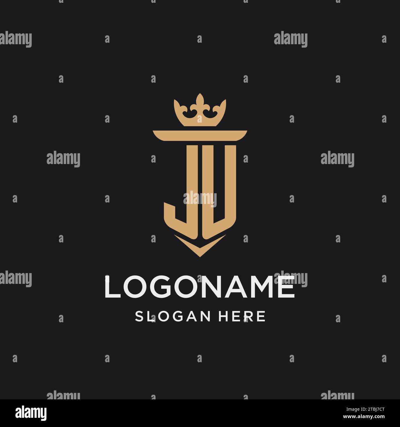 JU monogram with medieval style, luxury and elegant initial logo design ideas Stock Vector Image ...