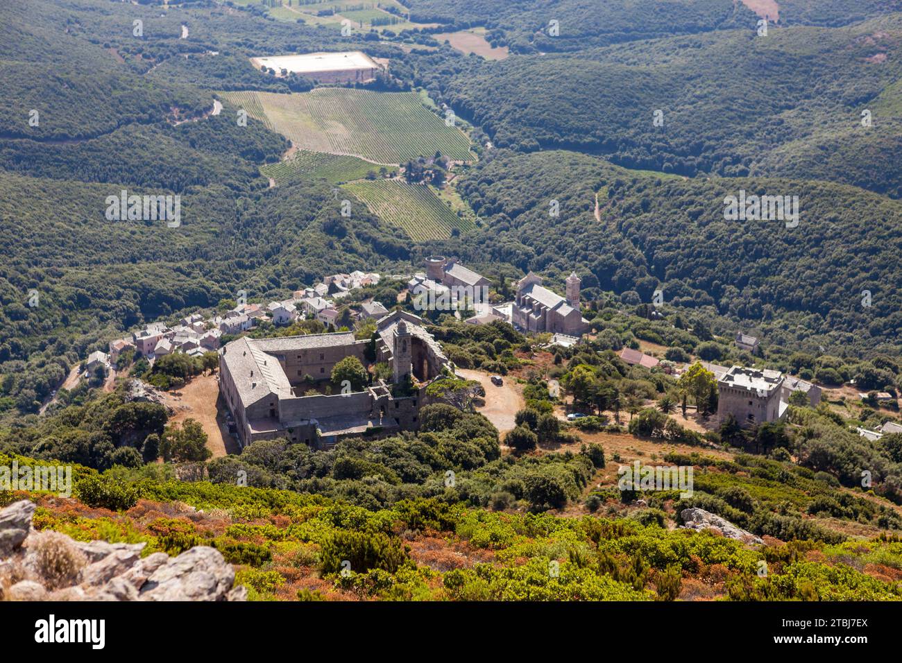 Aerial view of Saint Francis convent - Conventu San Francè, Rogliano ...