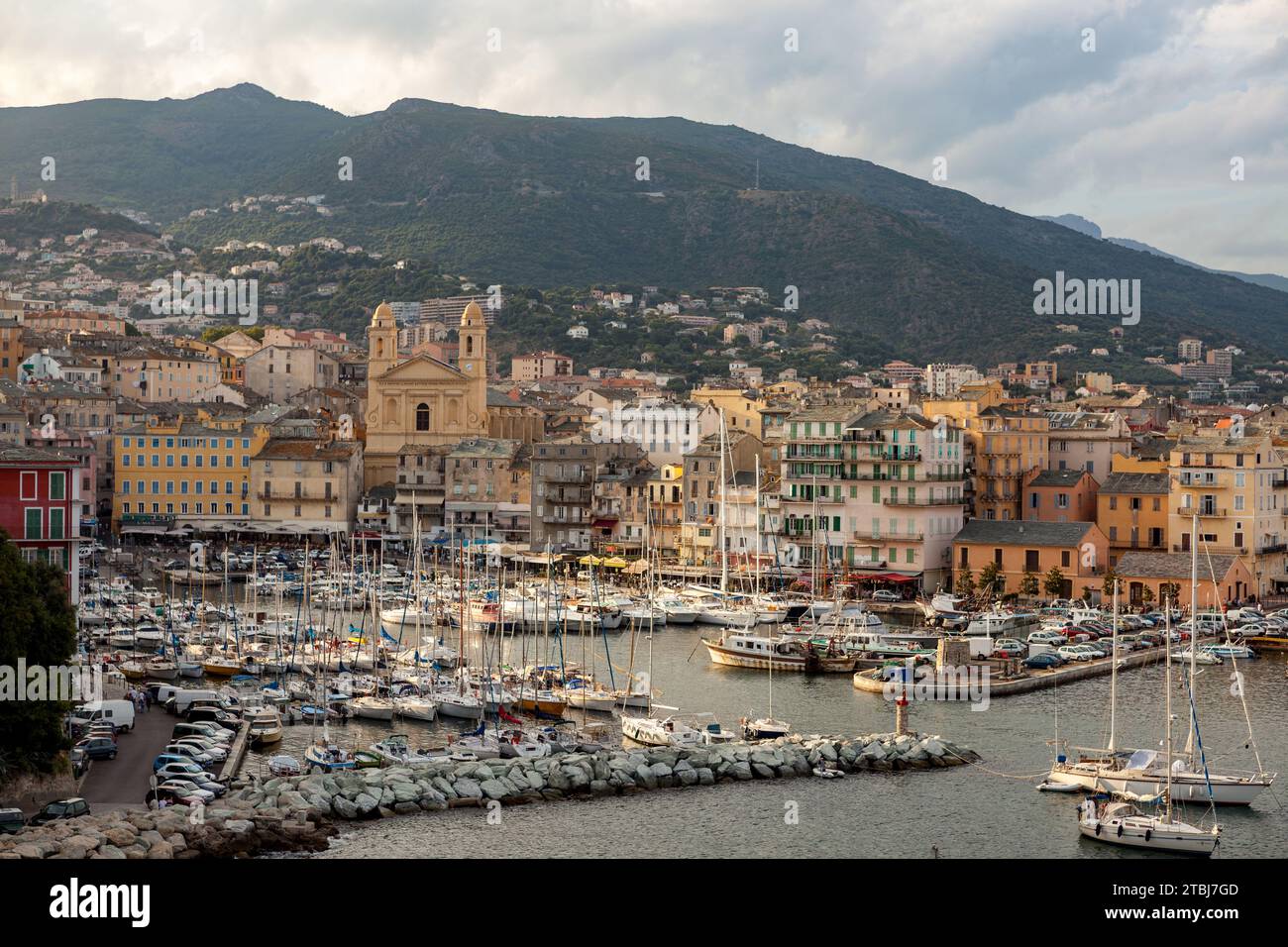 View of the Old Port of Bastia, Corsica, France Stock Photo - Alamy