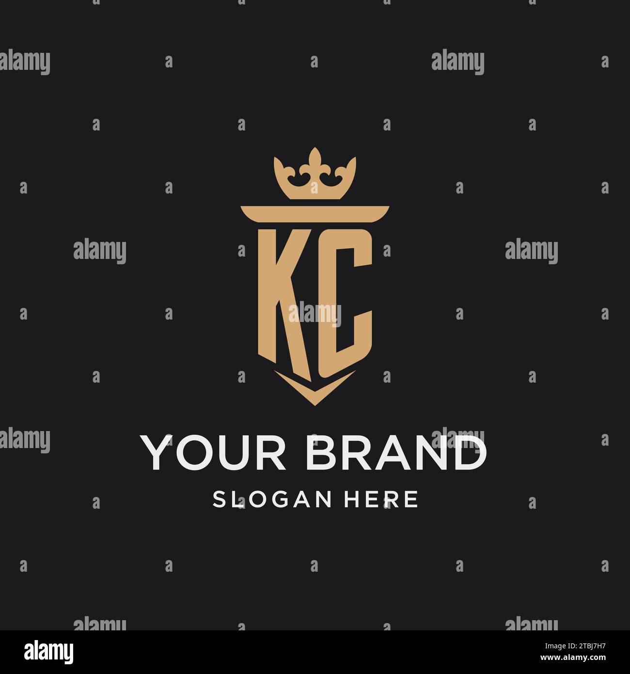 KC monogram with medieval style, luxury and elegant initial logo design ...