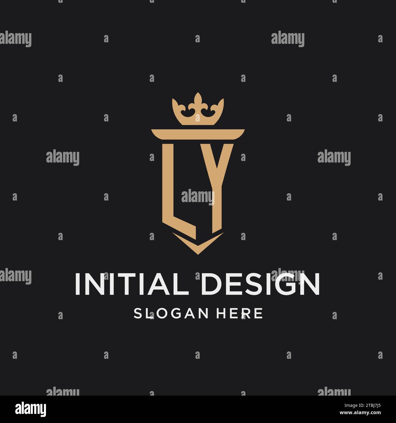 LY monogram with medieval style, luxury and elegant initial logo design ideas Stock Vector Image ...