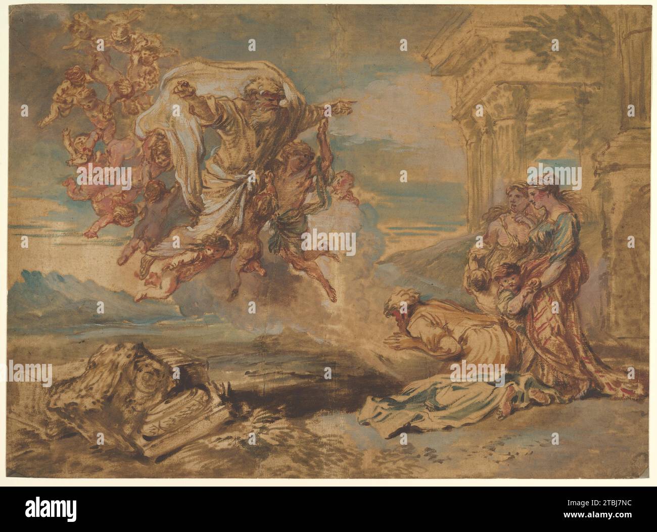 God the Father Appearing to Jacob 1965 by Giovanni Benedetto ...